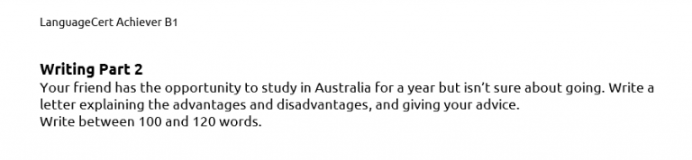 Writing: B1 LanguageCERT - 2020 ¡Todo lo que neceitas saber!